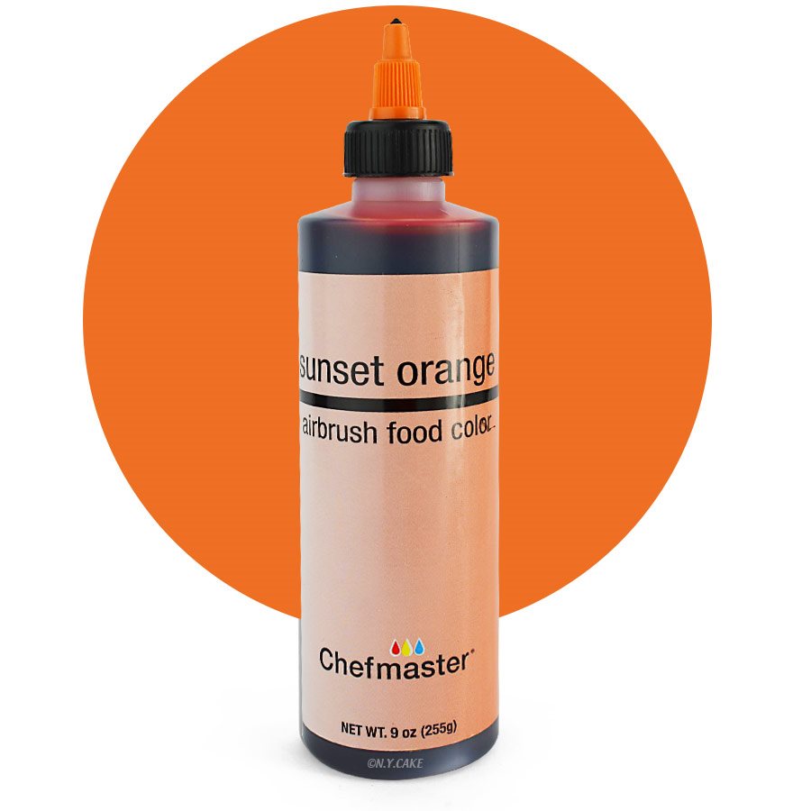 Sunset Orange Airbrush Color 9 Ounce By Chefmaster — NYCake.com