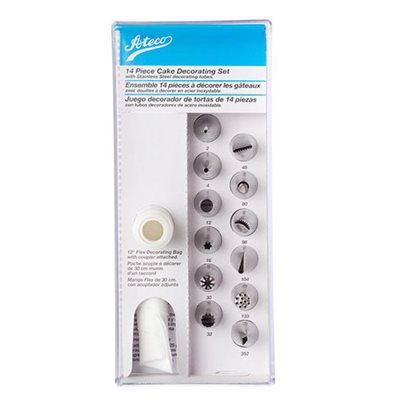 14 Piece Cake Decorating Tube Set by Ateco — NYCake.com