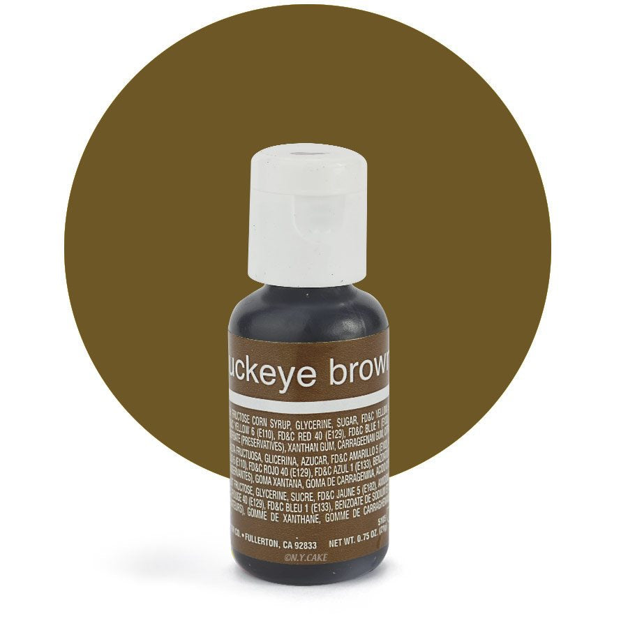 Buckeye Brown Liqua-Gel Color - .70 ounce By Chefmaster — NYCake.com