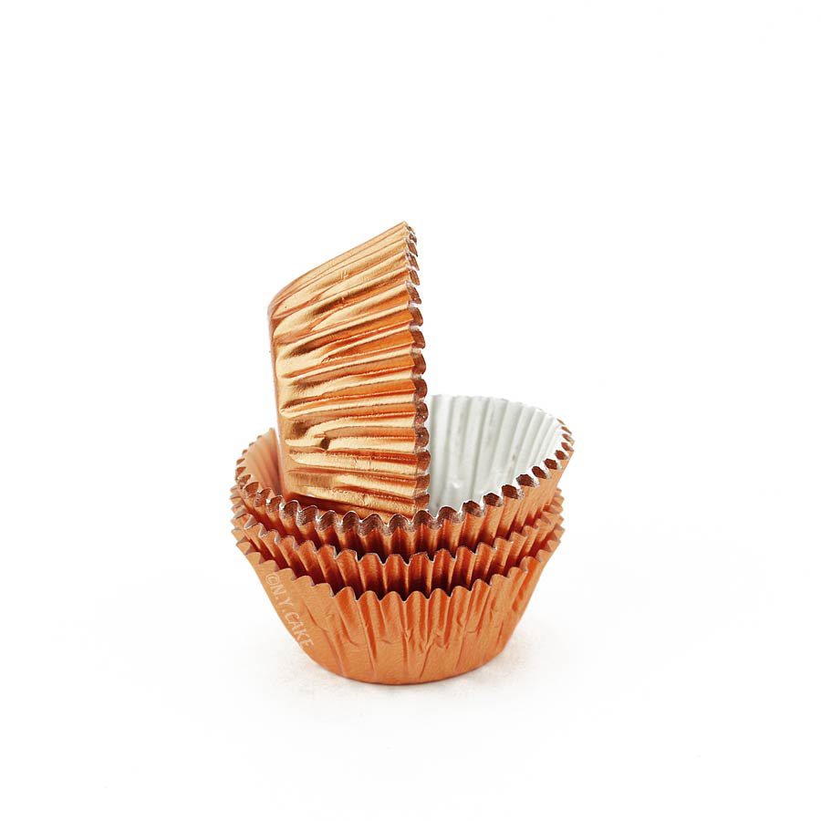 Copper Foil Mini Cupcake Baking Cup Liner — NYCake.com