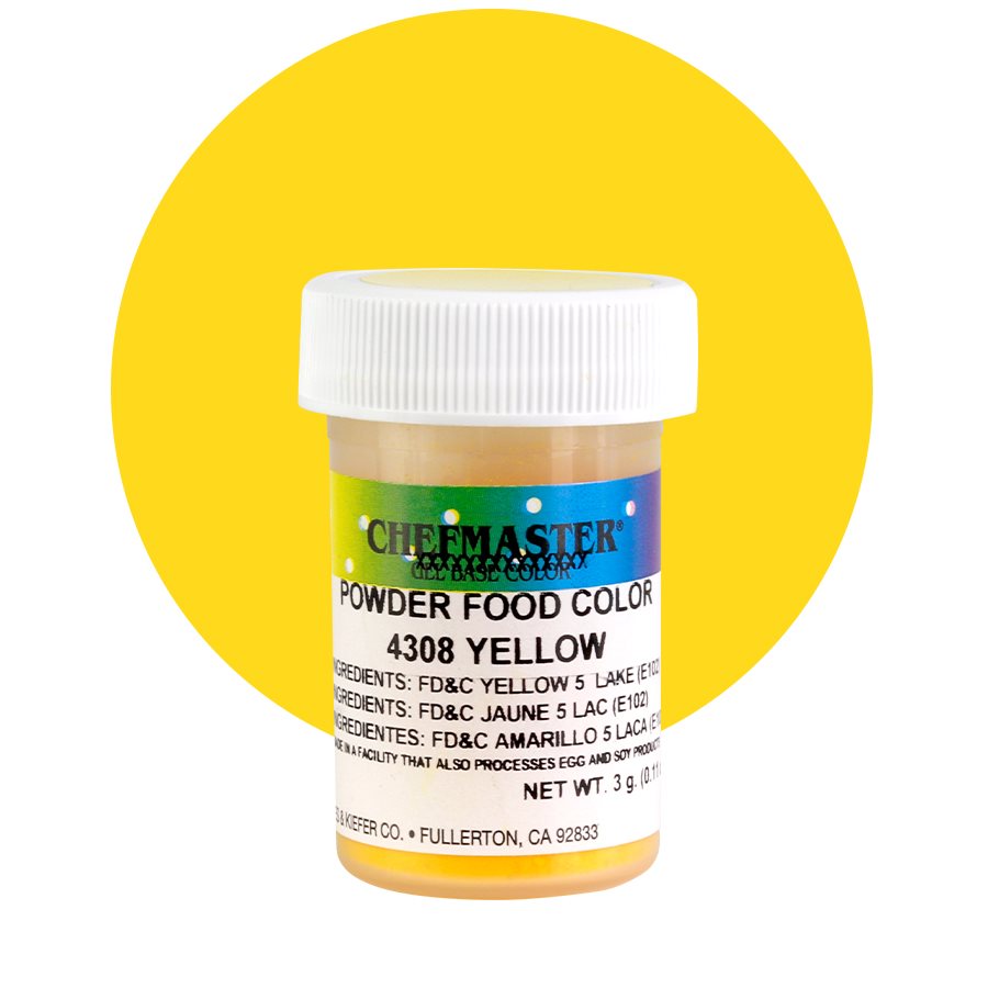 Yellow Powdered Candy Color By Chefmaster 3 grams — NYCake.com