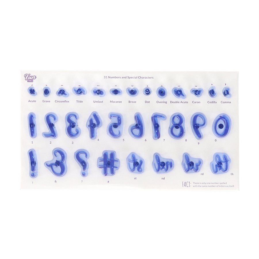 Fun Fonts Alphabet Numbers & Special Characters Collection #1 — NYCake.com