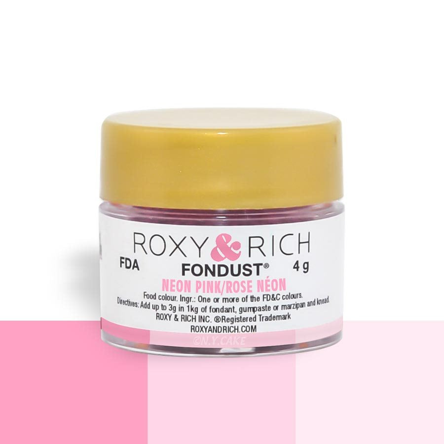 Neon Pink Fondust Food Coloring By Roxy Rich 4 gram — NYCake.com