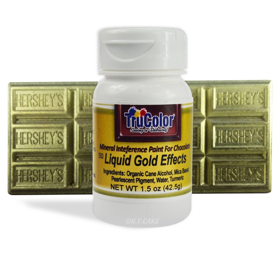 Gold Liquid Effects Natural Food Color By TruColor 1.5 Ounce — NYCake.com