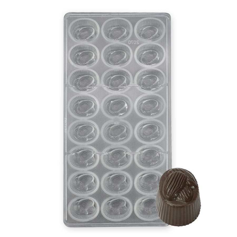 Oval With Almond Polycarbonate Chocolate Mold — NYCake.com
