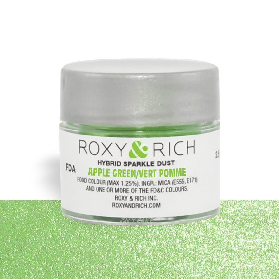 Apple Green Edible Hybrid Sparkle Dust By Roxy Rich 2.5 gram — NYCake.com