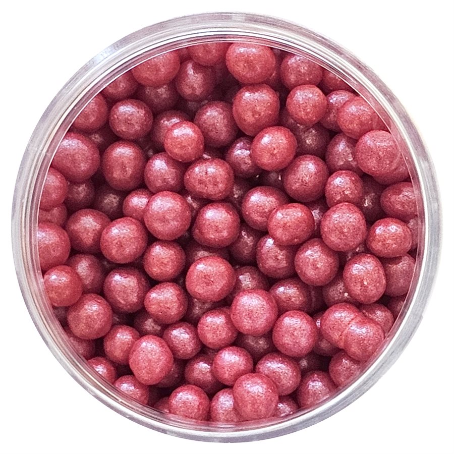 Pearlized Red Sugar Pearls 4mm (Bulk) — NYCake.com