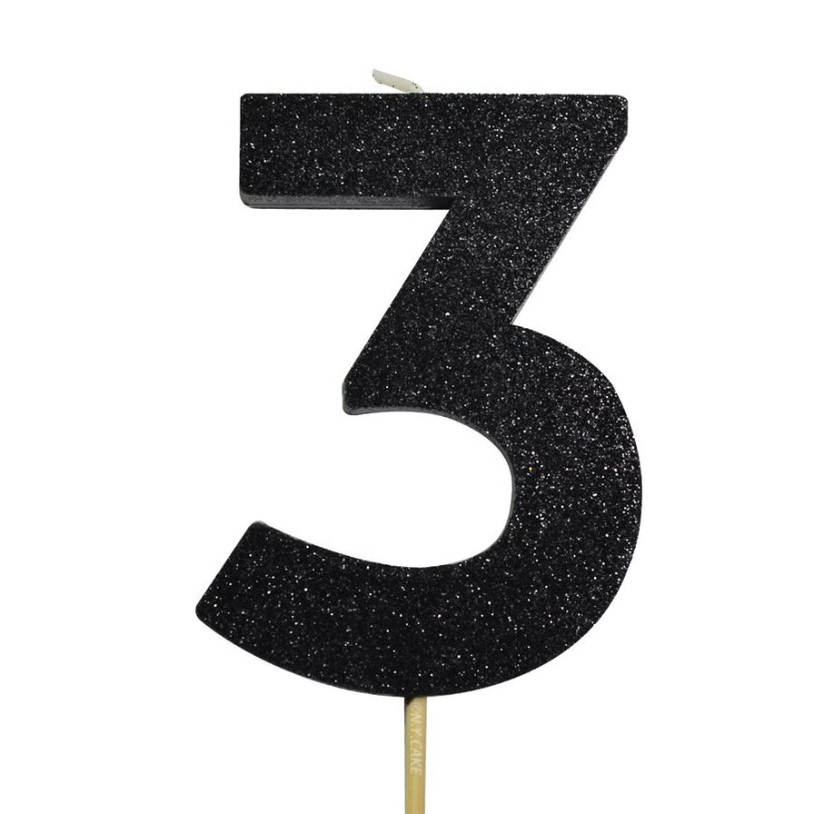 Black Glitter Candle (Bulk) — NYCake.com
