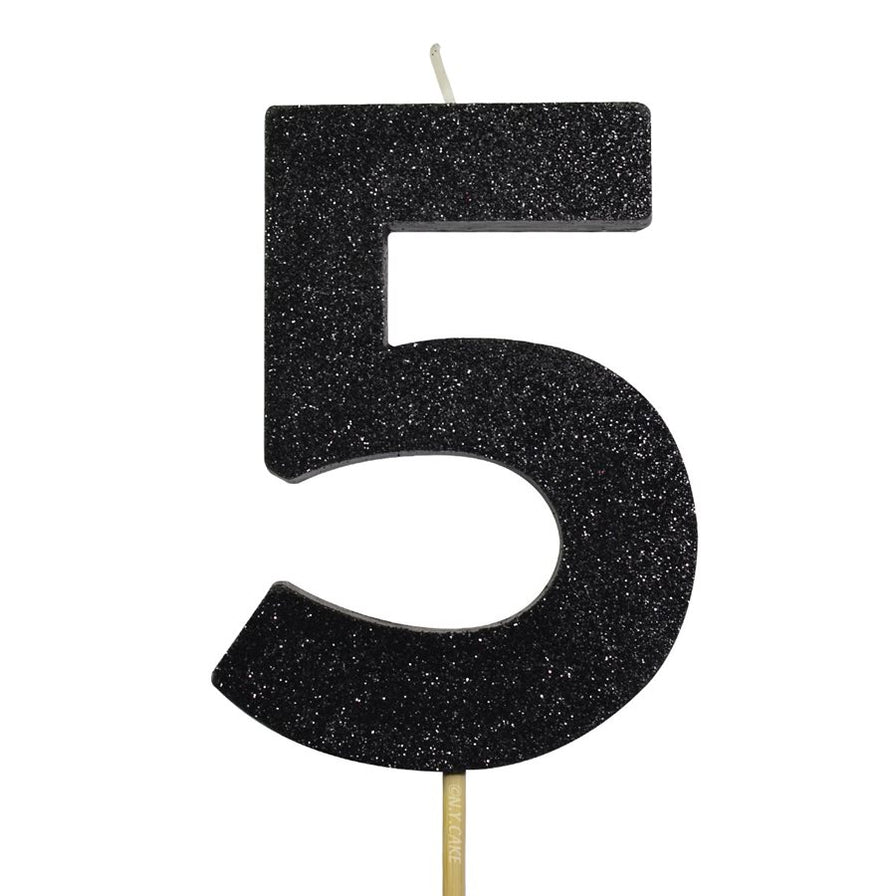 Black Glitter Candle (Bulk) — NYCake.com
