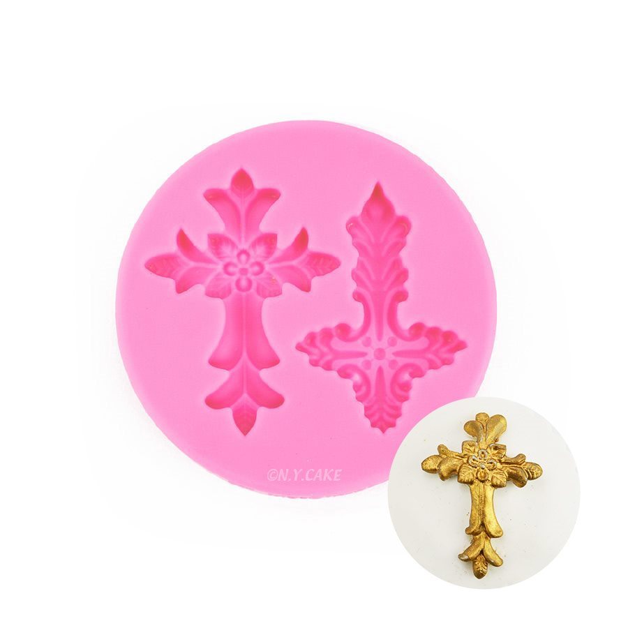Fancy Cross Fondant Silicone Fondant Mold — NYCake.com